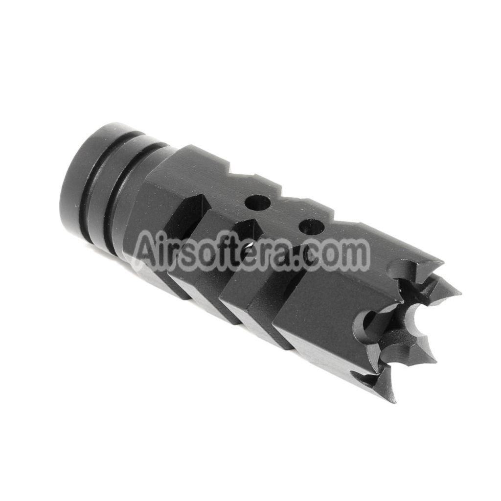 Airsoft 64mm Spiked Breacher Flash Hider -14mm CCW Counter-clockwise T ...