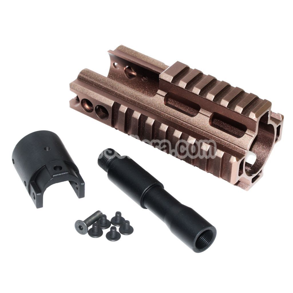 Airsoft CNC Aluminum 125mm 4-Sides Rail Handguard Rail System For Doub ...
