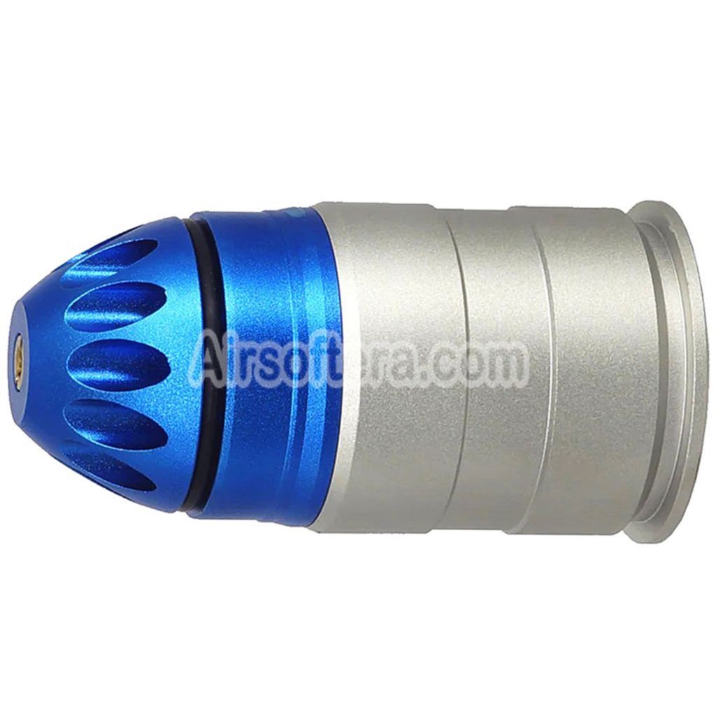Airsoft CYMA 60rd 40mm M203 Gas Grenade Cartridge Shell Blue/Silver ...