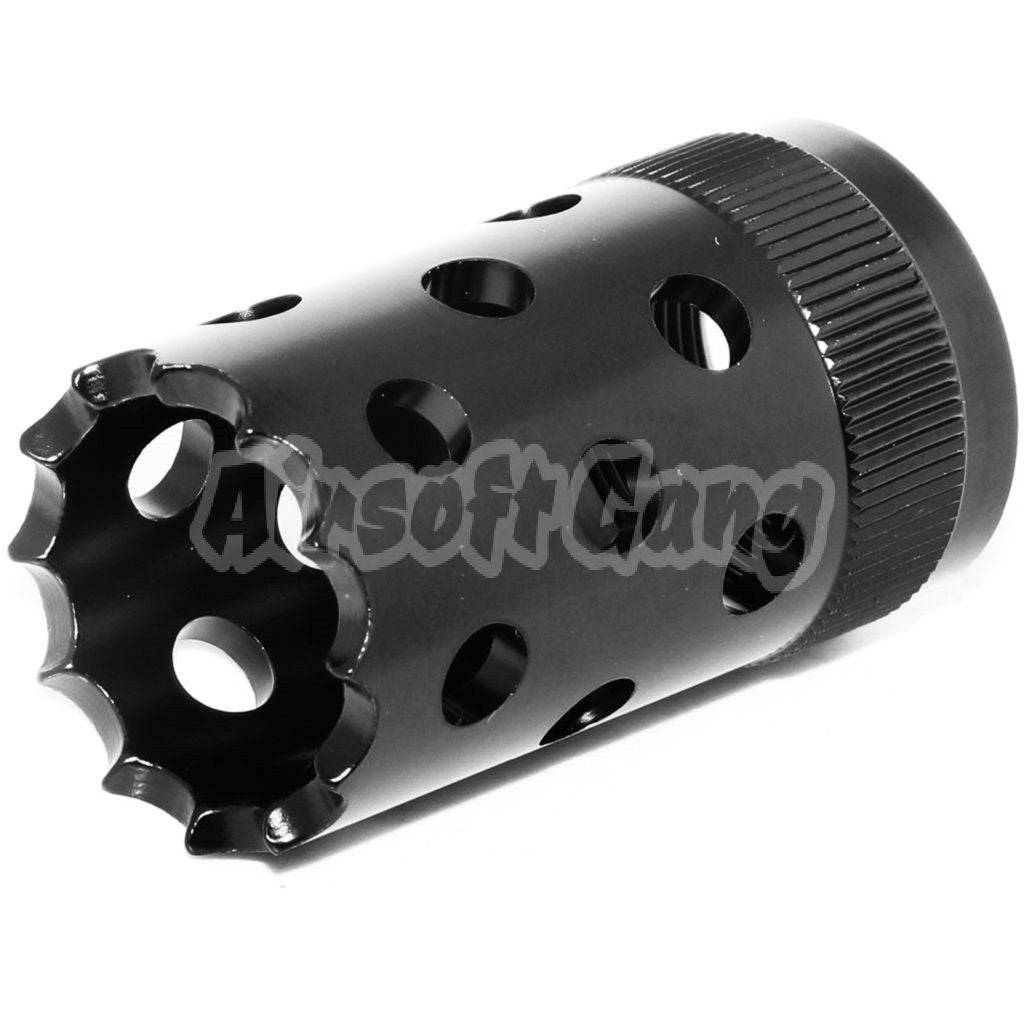 50mm Sport Tactical M3 Shotgun Muzzle Brake Flash Hider -22mm CCW Blac - AirsoftEra