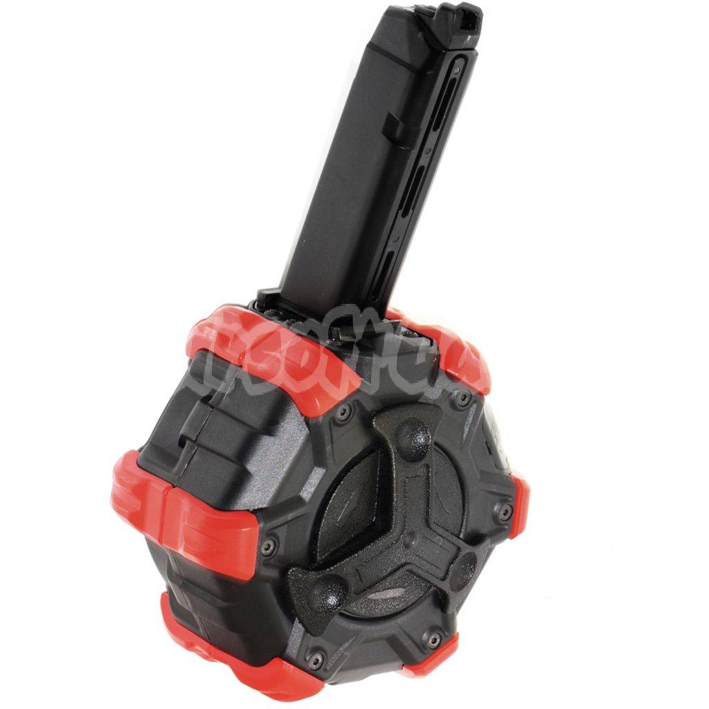 Airsoft DOUBLE BELL 350rd Gas Adaptive Drum Magazine for ISSC M22 / EM ...
