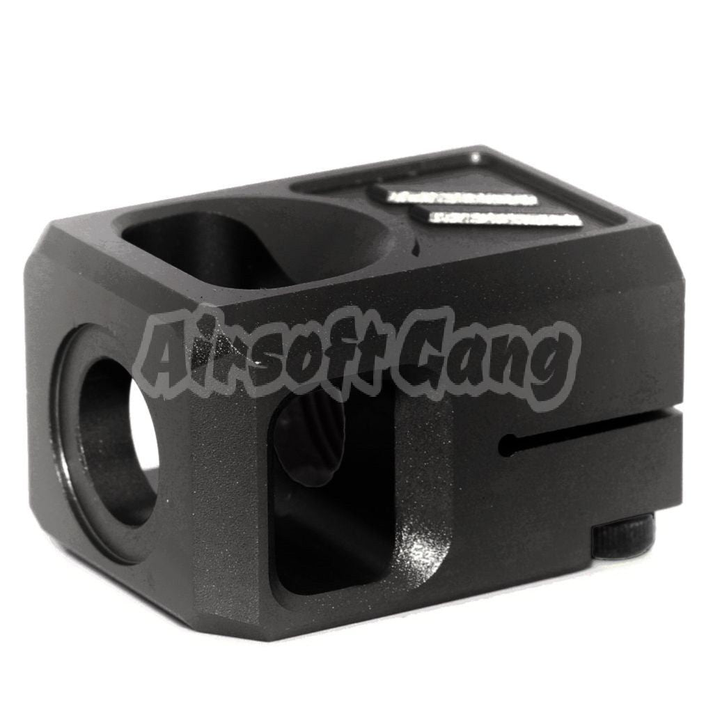 Airsoft 5KU CNC Aluminium Compensator V2 -14mm CCW For G17 GBB Pistols ...