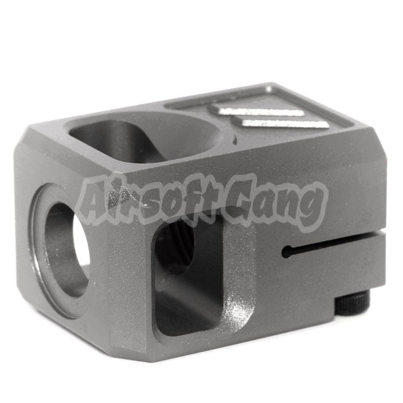 Airsoft 5KU CNC Aluminium Compensator V2 -14mm CCW For G17 GBB Pistols ...