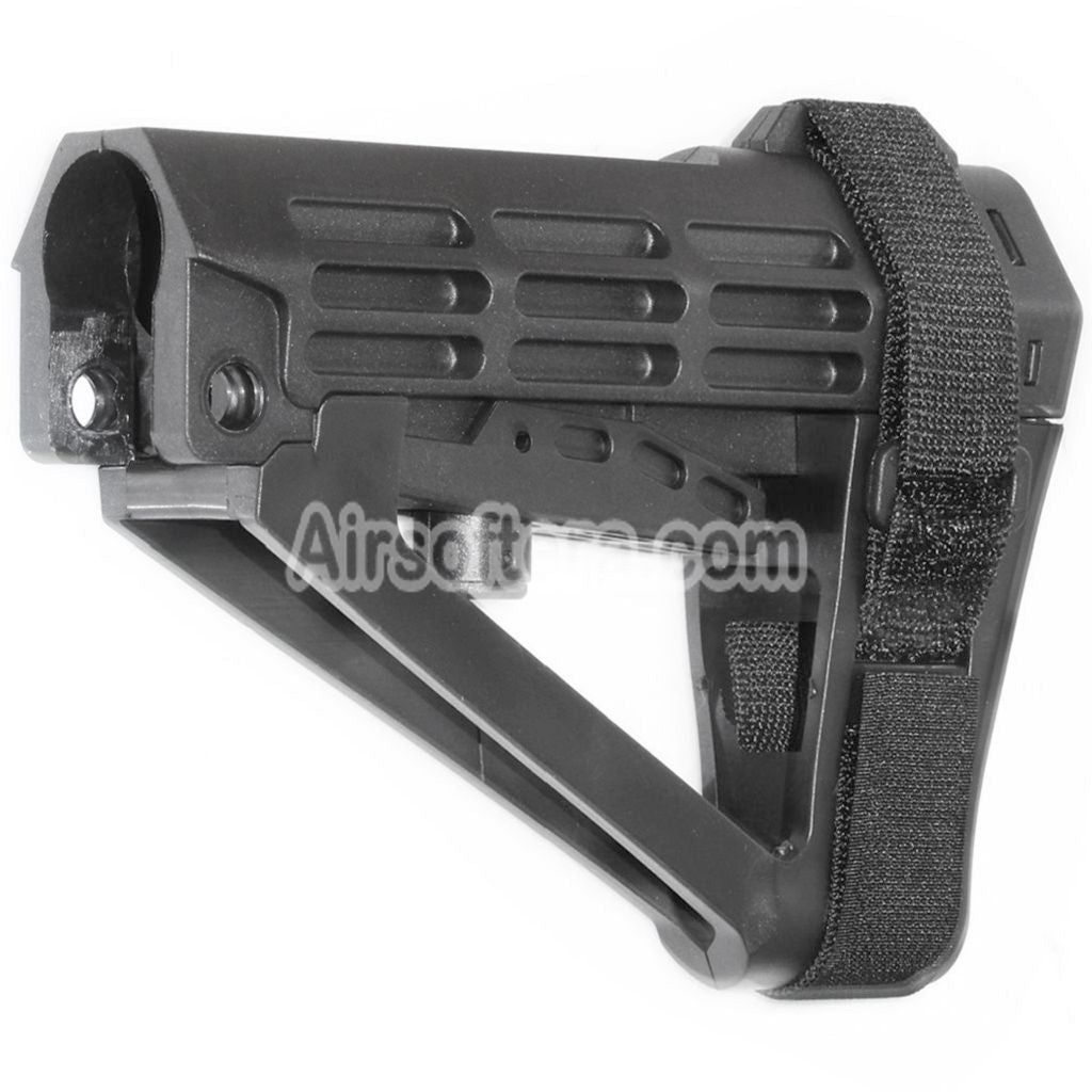 Airsoft DOUBLE BELL 180mm Polymer Stock For M4 Series GBB Rifles Black ...